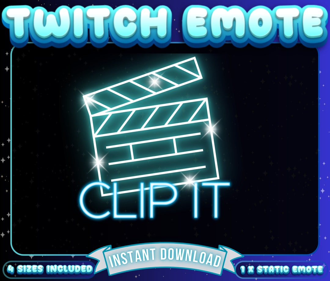 1 X Clip It Twitch Emote, Funny Emote, Discord Emote, Funny Twitch ...