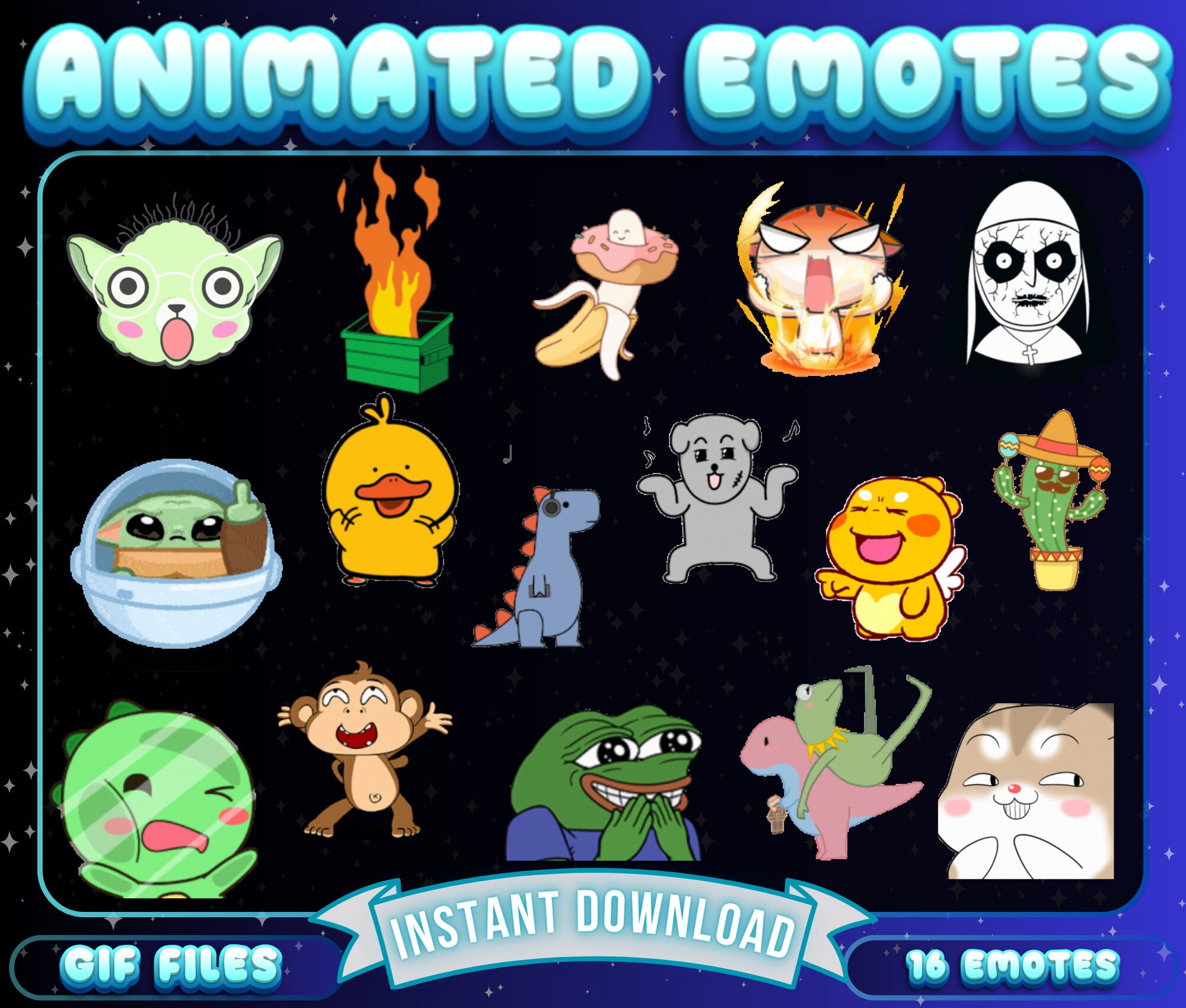Animated Emote, Twitch Emote Megapack, Discord Emotes, Twitch Emotes ...