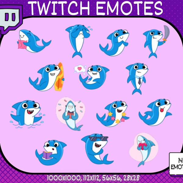 Discord Shark Emotes - Etsy