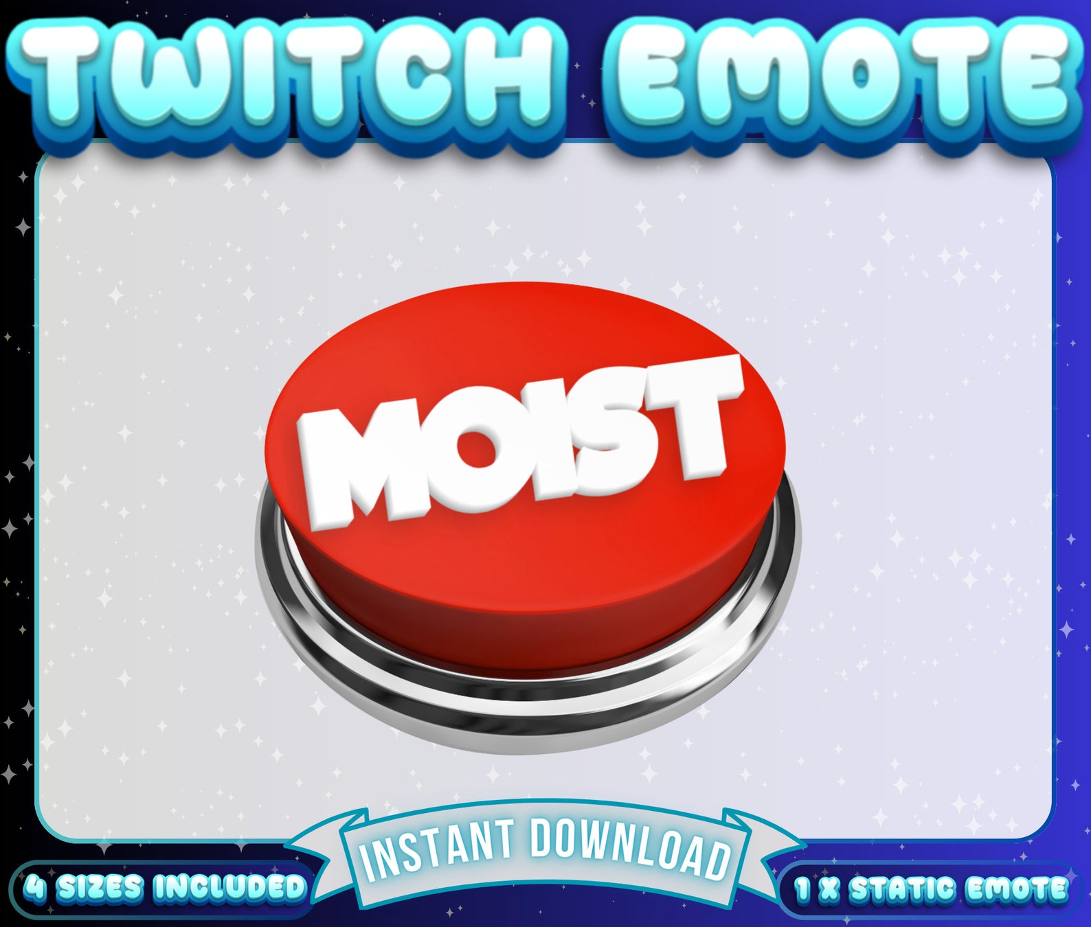 1 X Moist Twitch Emote, Funny Emote, Discord Emote, Funny Twitch Emote ...