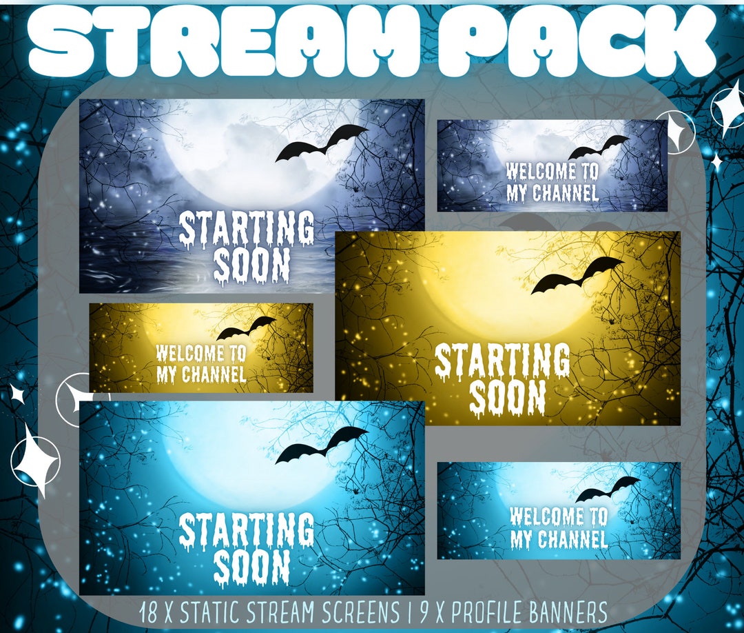 Halloween Stream Screens + Profile Banners, Stream Screens Multi Pack ...