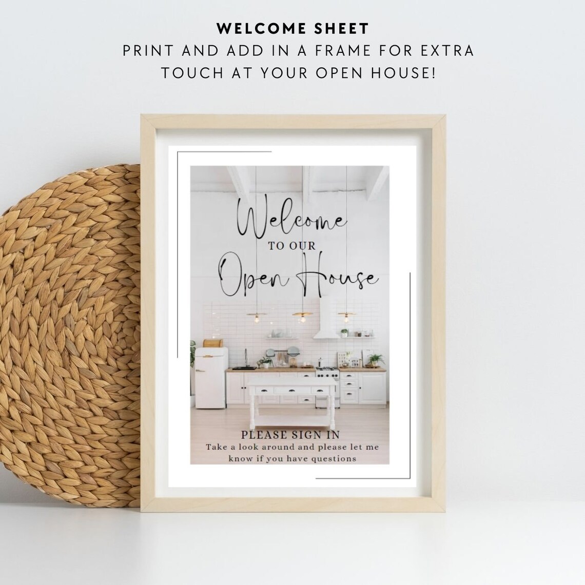 Open House Sign in Sheet Editable Canva Template & Pdfs, Real Estate ...
