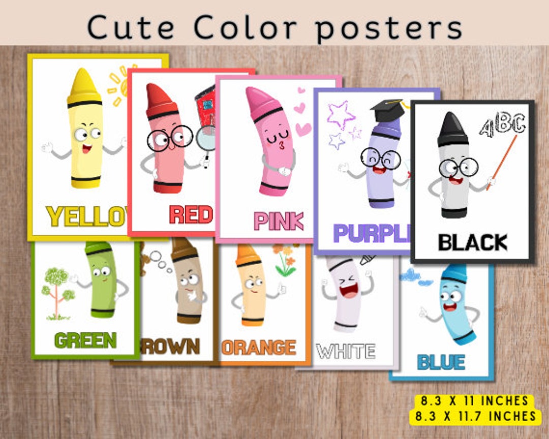 Preschool Printables Colors Classroom Posters, Color Posters ...
