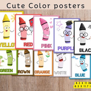 Preschool Printables Colors Classroom Posters, Color Posters ...