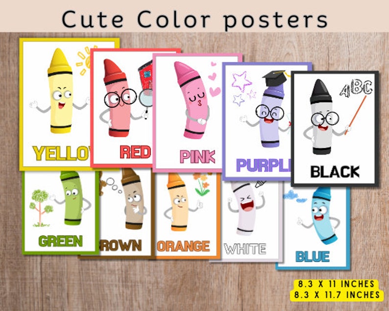Preschool Printables Colors Classroom Posters, Color Posters ...