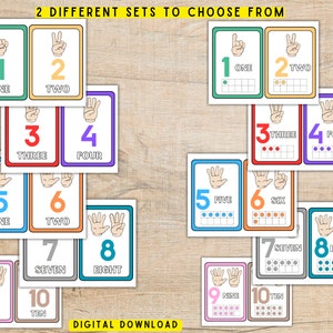 Finger Numbers,flash Cards,printable Counting 1-10,number Frames ...