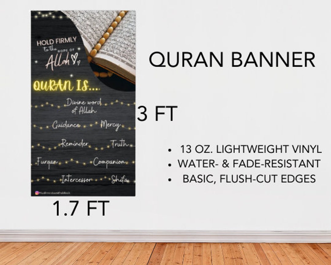 Quran Banner, Quran Wall Banner, Islamic Banner, School Banner, Masjid ...