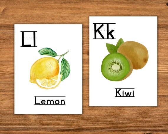 Alphabet Posters,montessori Poster, Nursery Poster, Kindergarten Poster ...