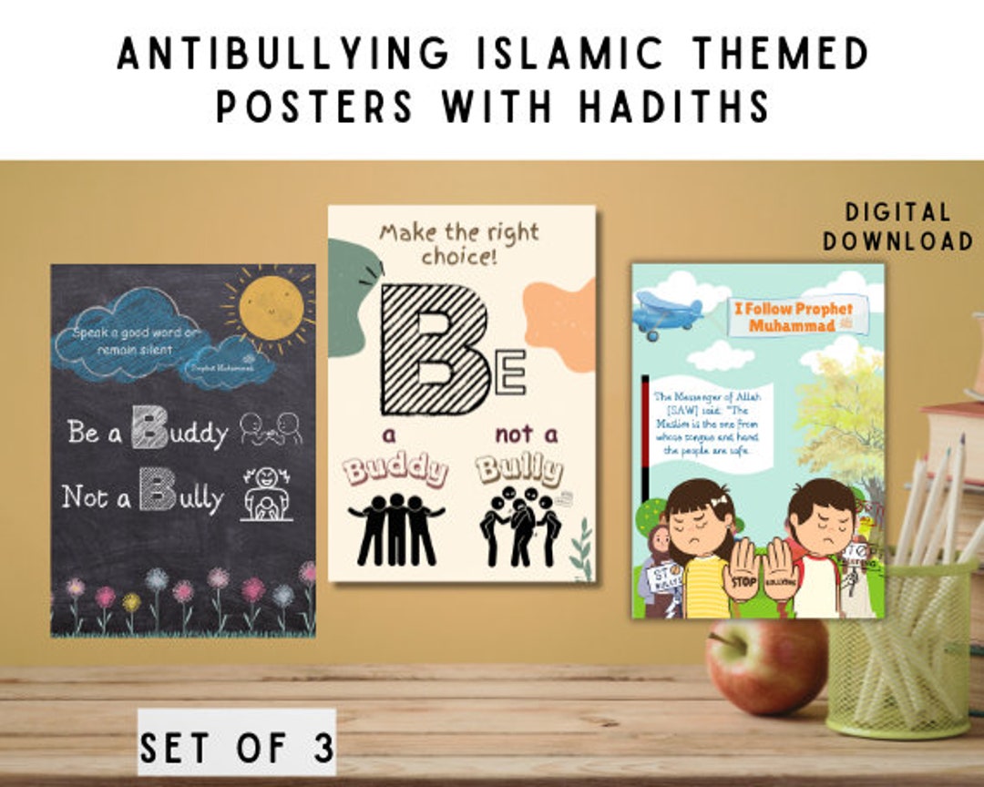 Antibullying Posters Islamic Themed for Classroom and School - Etsy