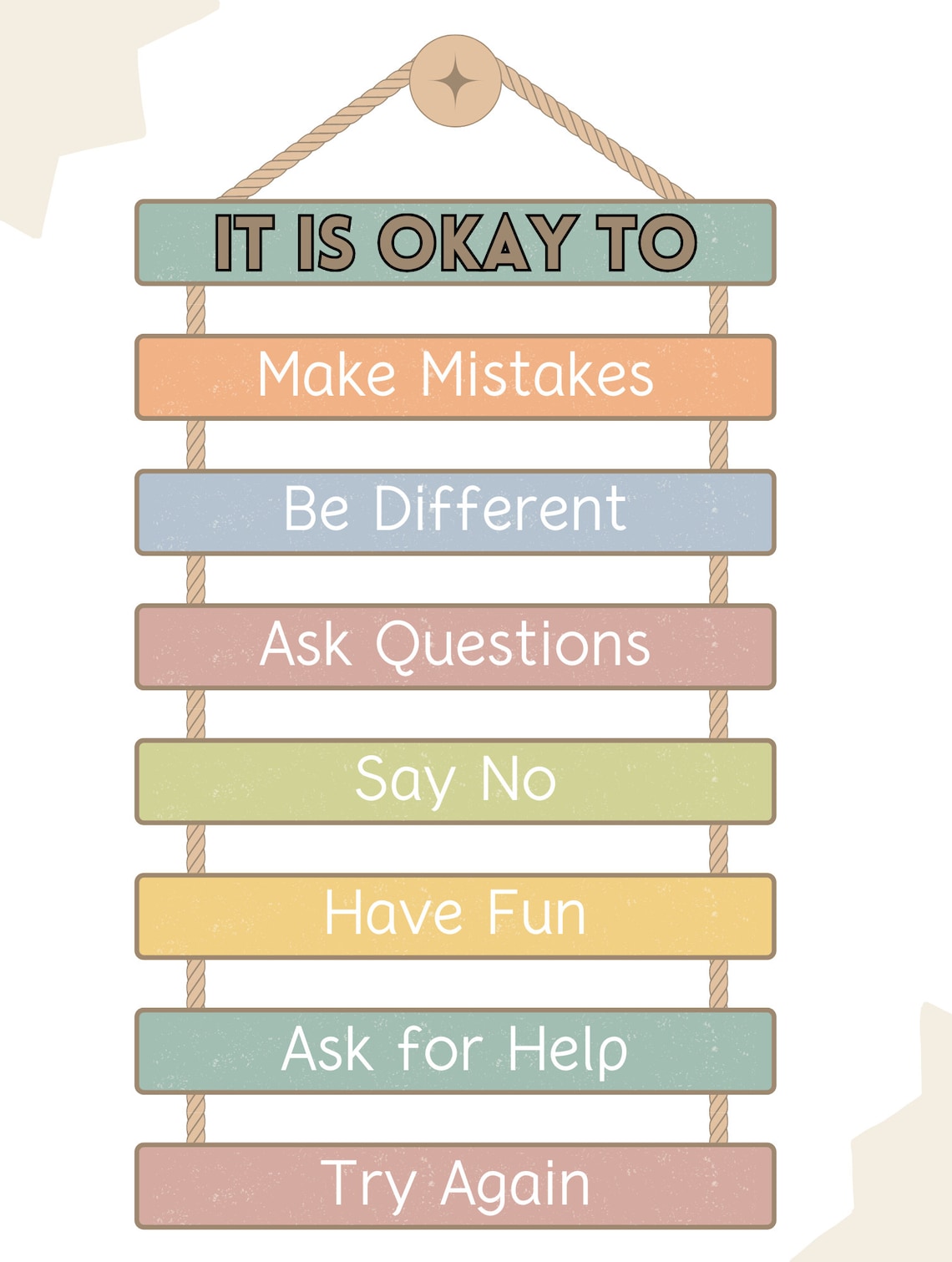 It is Okay to Not Be Okay Poster, Motivational Kids Art,classroom ...