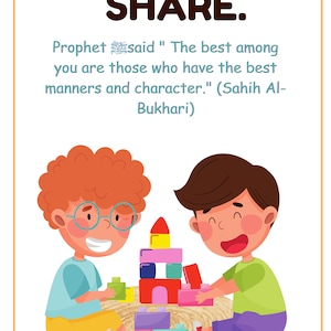 Good Manners and Positive Attitude Poster for Classroom With Hadith ...