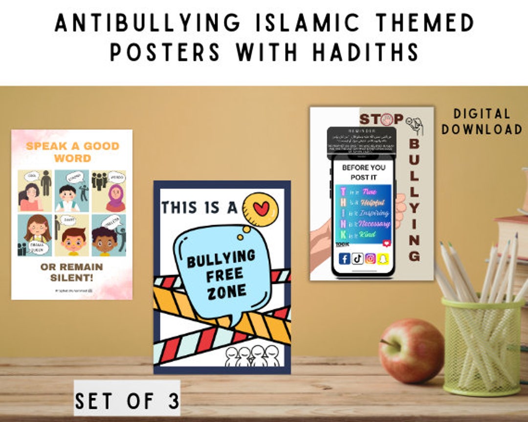 Antibullying Posters Islamic Themed for Classroom and School - Etsy