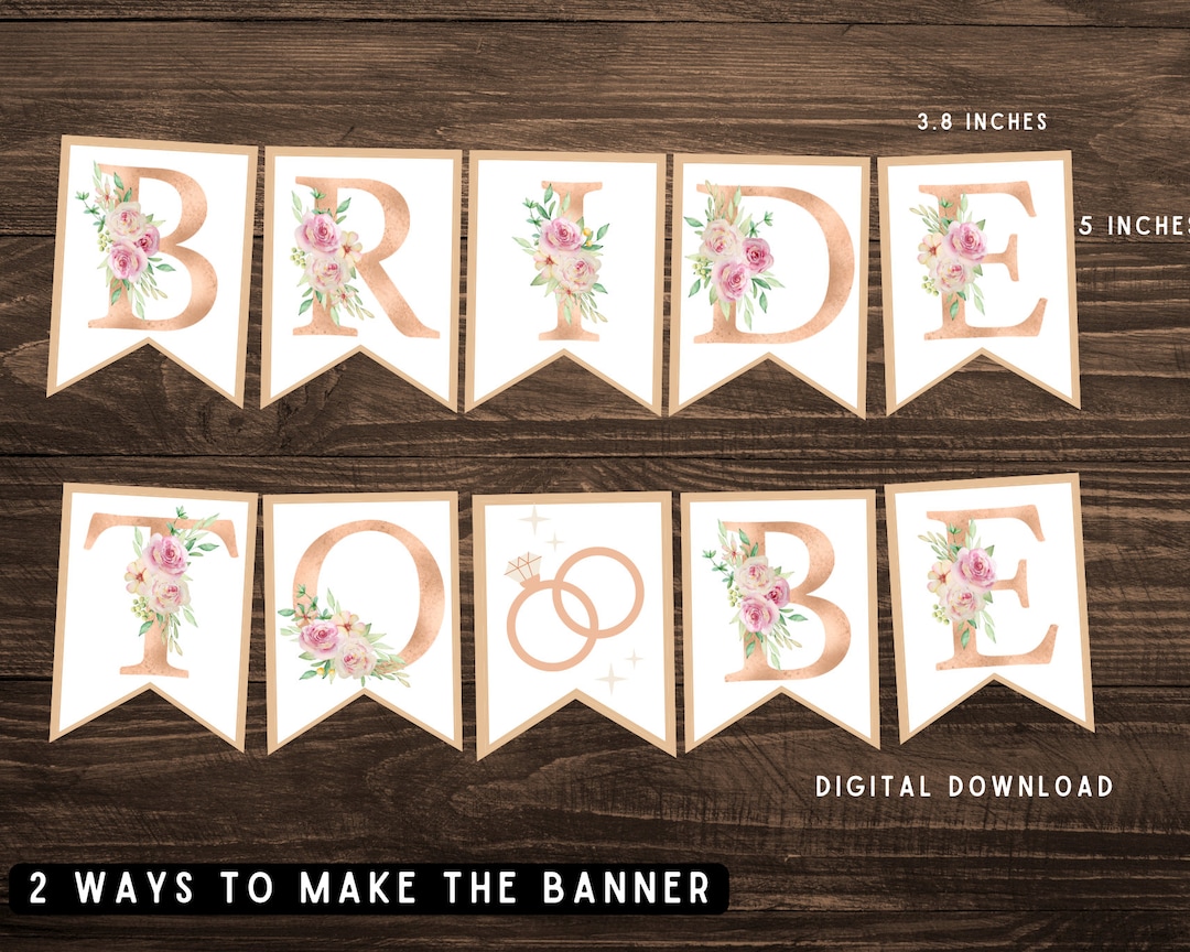Bride to Be Banner, Bridal Shower, Bridal Shower Banner, Diy Banner ...