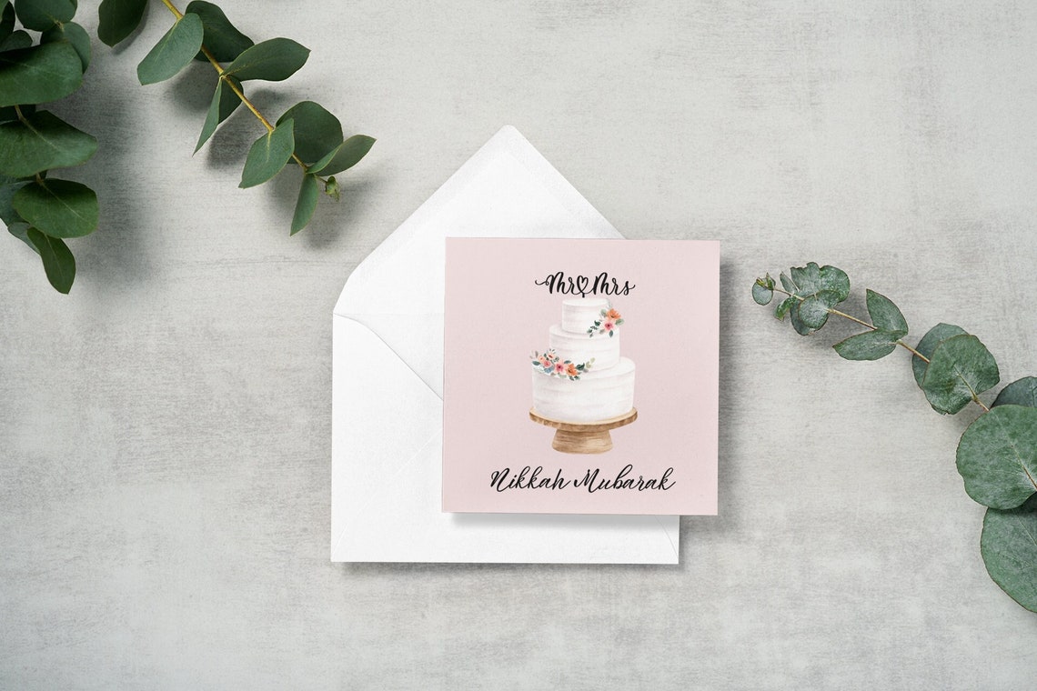 Nikkah Mubarak, Nikkah Gift, Nikkah Mubarak Card, Shadi Card, Islamic ...