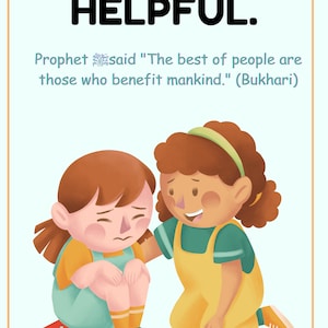 Good Manners and Positive Attitude Poster for Classroom With Hadith ...