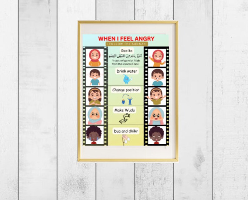 Islamic Kids Poster, Kids Room Poster, Anger Management Poster ...