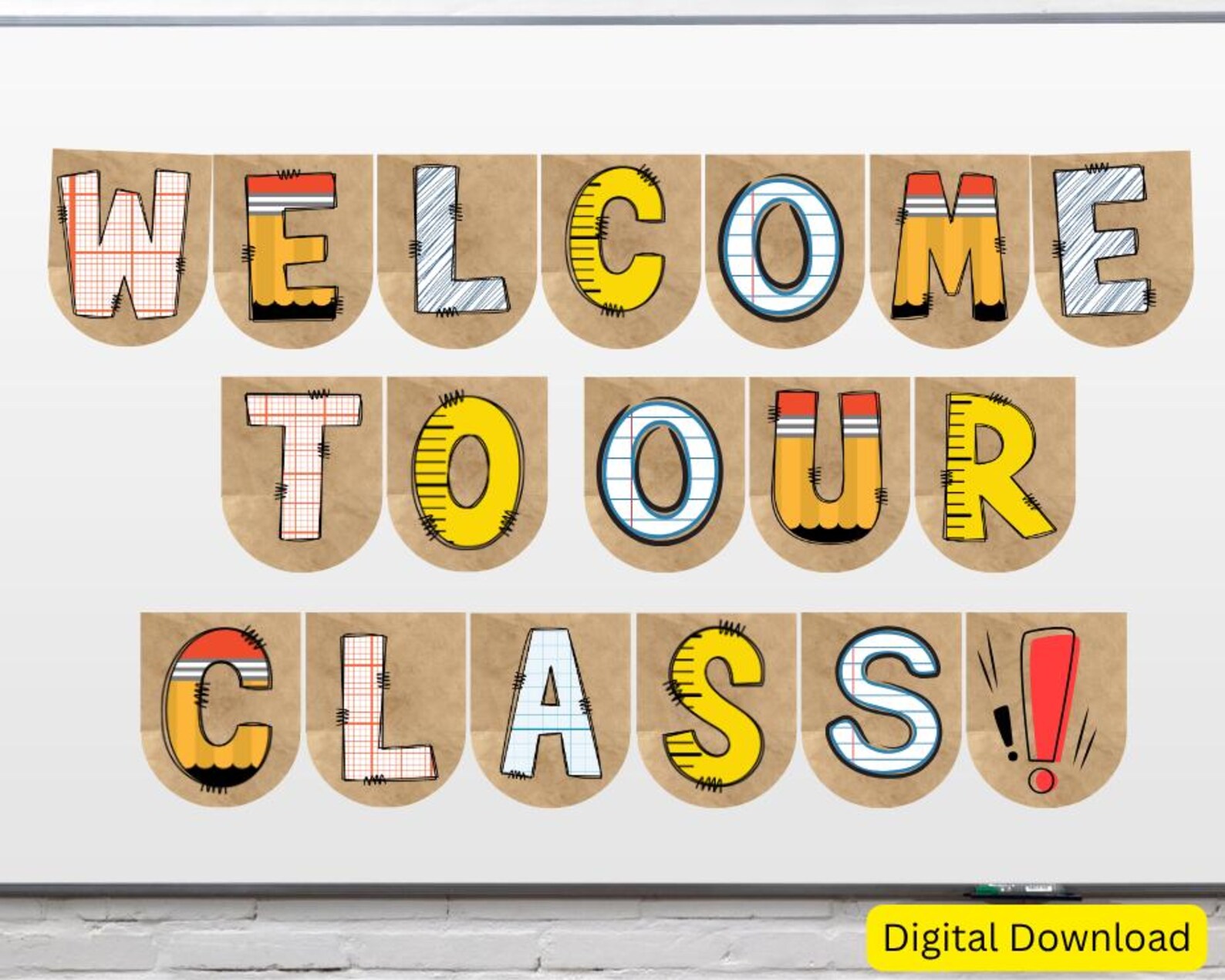 Back to School Printable Banner, Welcome Back to School Banner,banner ...
