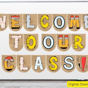 Back to School Printable Banner, Welcome Back to School Banner,banner ...