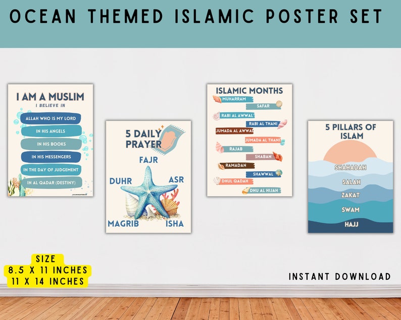 Islamic Poster,posters for Classroom,muslim Poster, Ocean Themed Poster ...