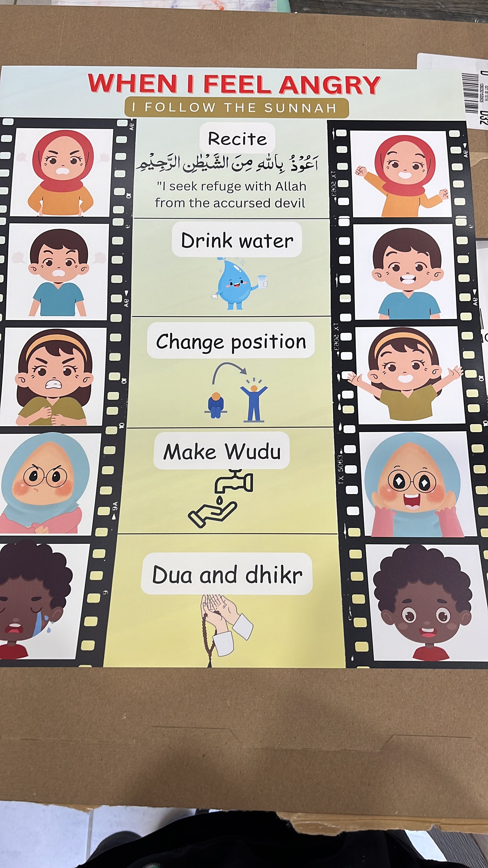 Islamic Kids Poster, Kids Room Poster, Anger Management Poster ...