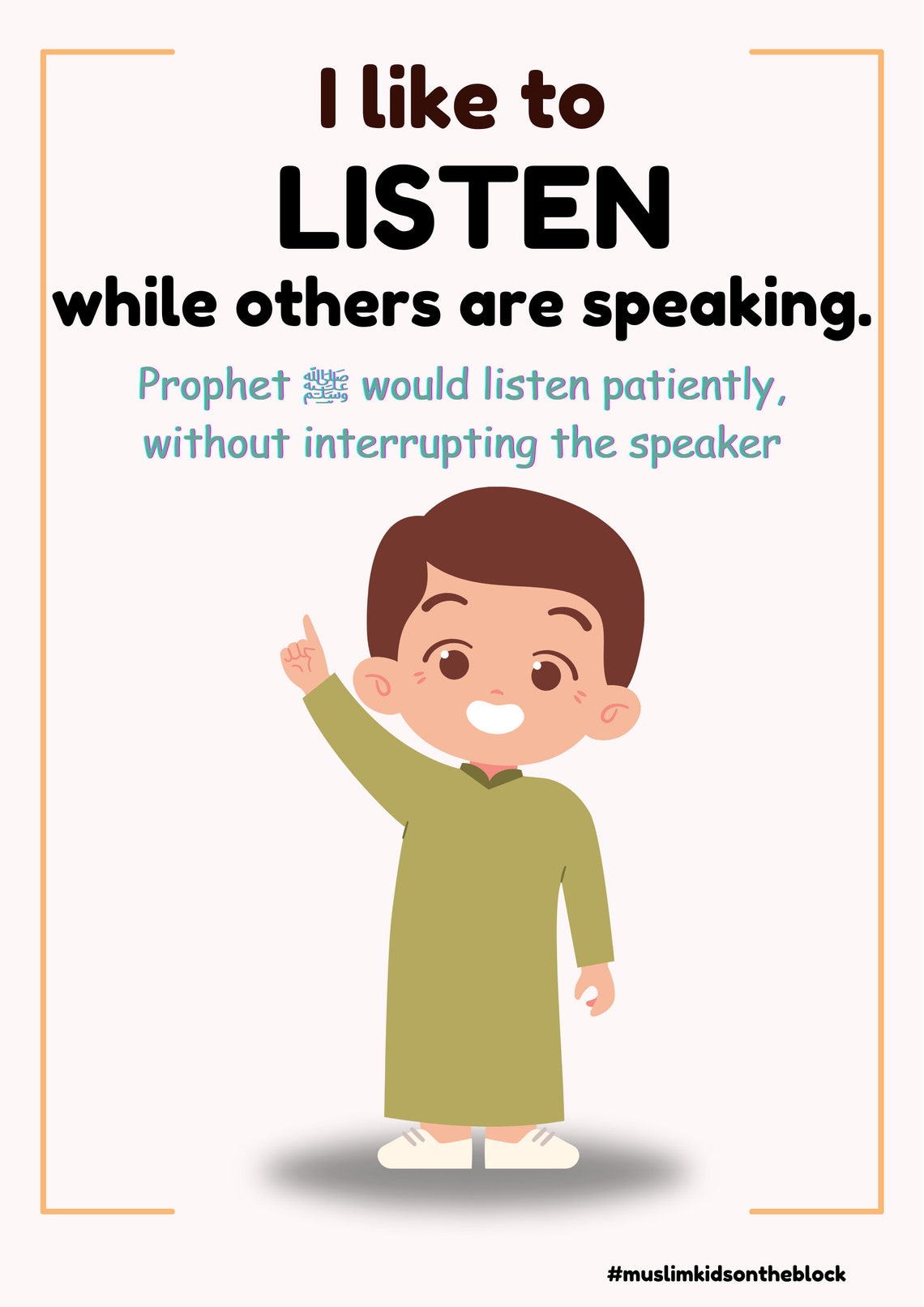 Good Manners and Positive Attitude Poster for Classroom With Hadith ...