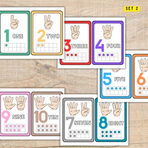 Finger Numbers,flash Cards,printable Counting 1-10,number Frames ...