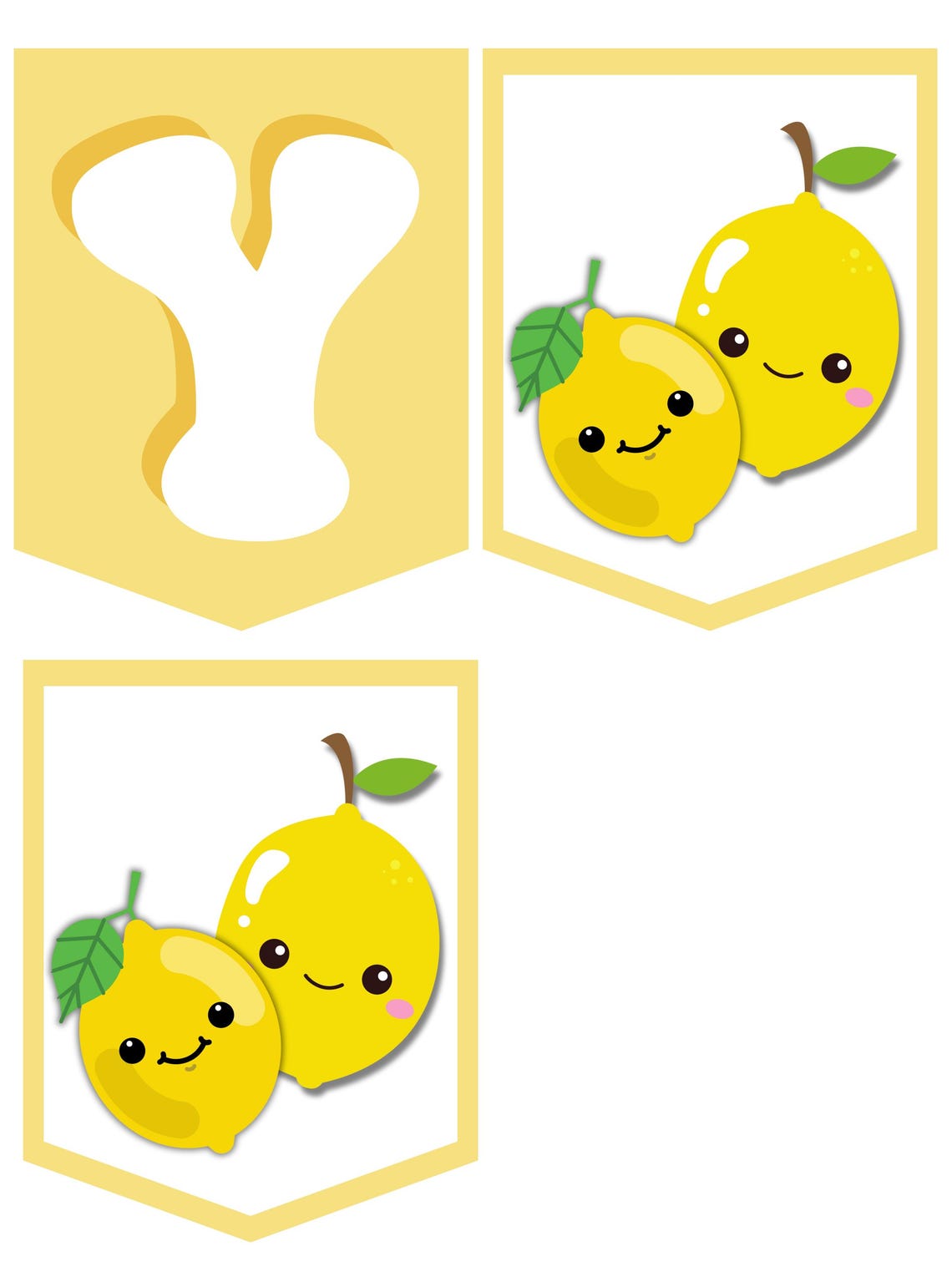 Lemon Birthday, Cute Lemon, Birthday Printable, Lemon Birthday Banner ...