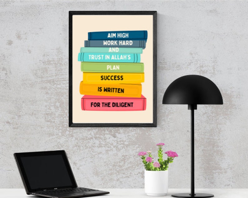 Islamic Poster With Knowledge Dua and Motivation Quote for Room ...