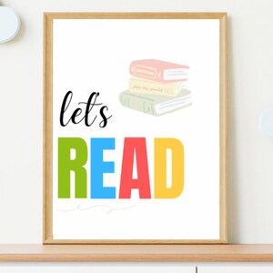 Let's Play Let's Read Set of 4,classroom Decor,playroom Wall Decor ...