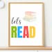 Let's Play Let's Read Set of 4,classroom Decor,playroom Wall Decor ...