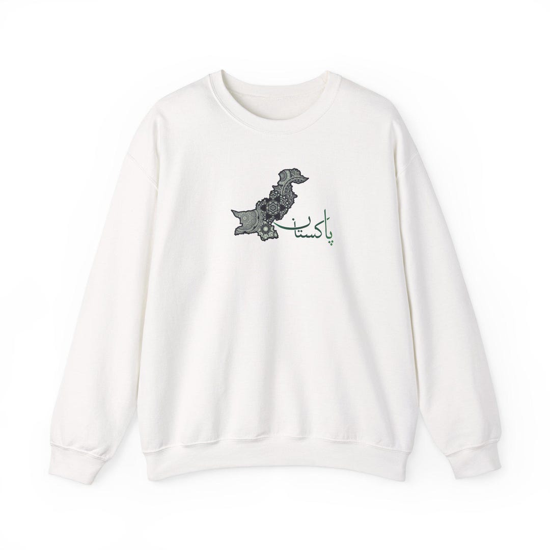 Pakistan Map Unisex Sweatshirt,urdu Writing Crewneck, Pakistan Flag ...