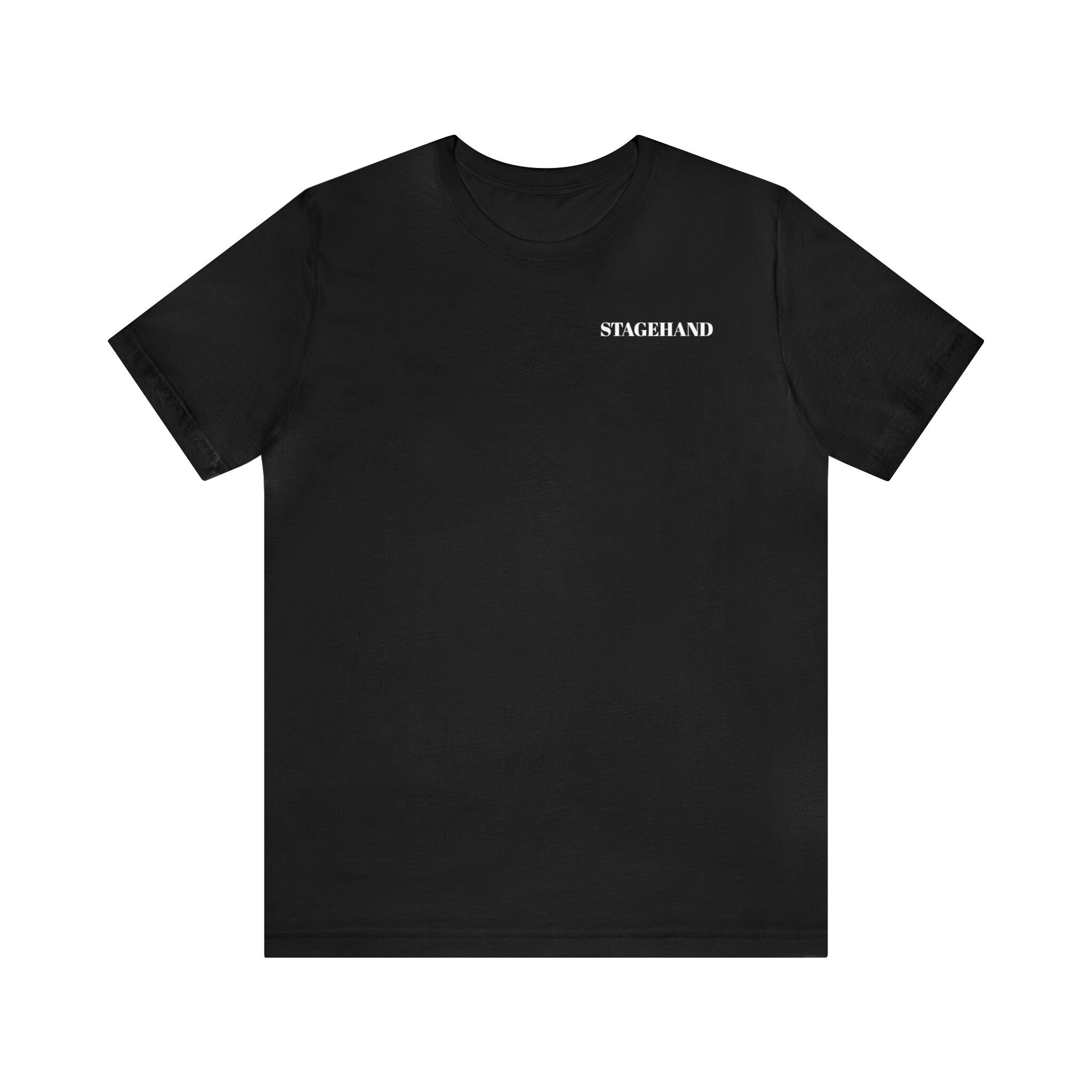 STAGEHAND Black Short Sleeve Shirt Print on Front and Back - Etsy