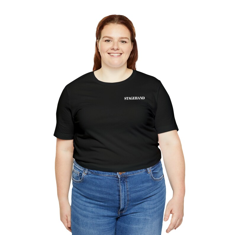 STAGEHAND Black Short Sleeve Shirt Print on Front and Back - Etsy