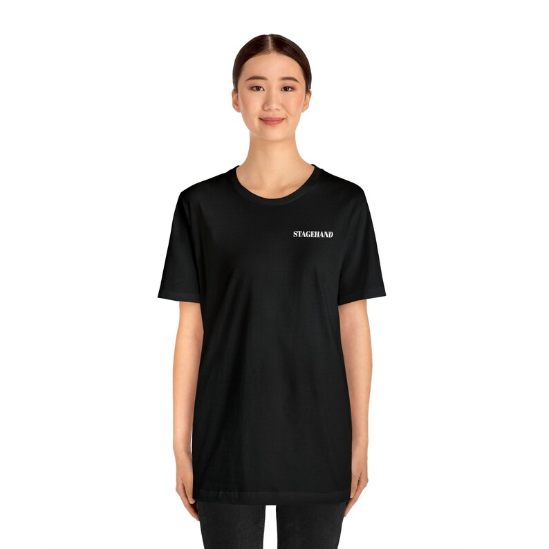 STAGEHAND Black Short Sleeve Shirt Print on Front and Back - Etsy