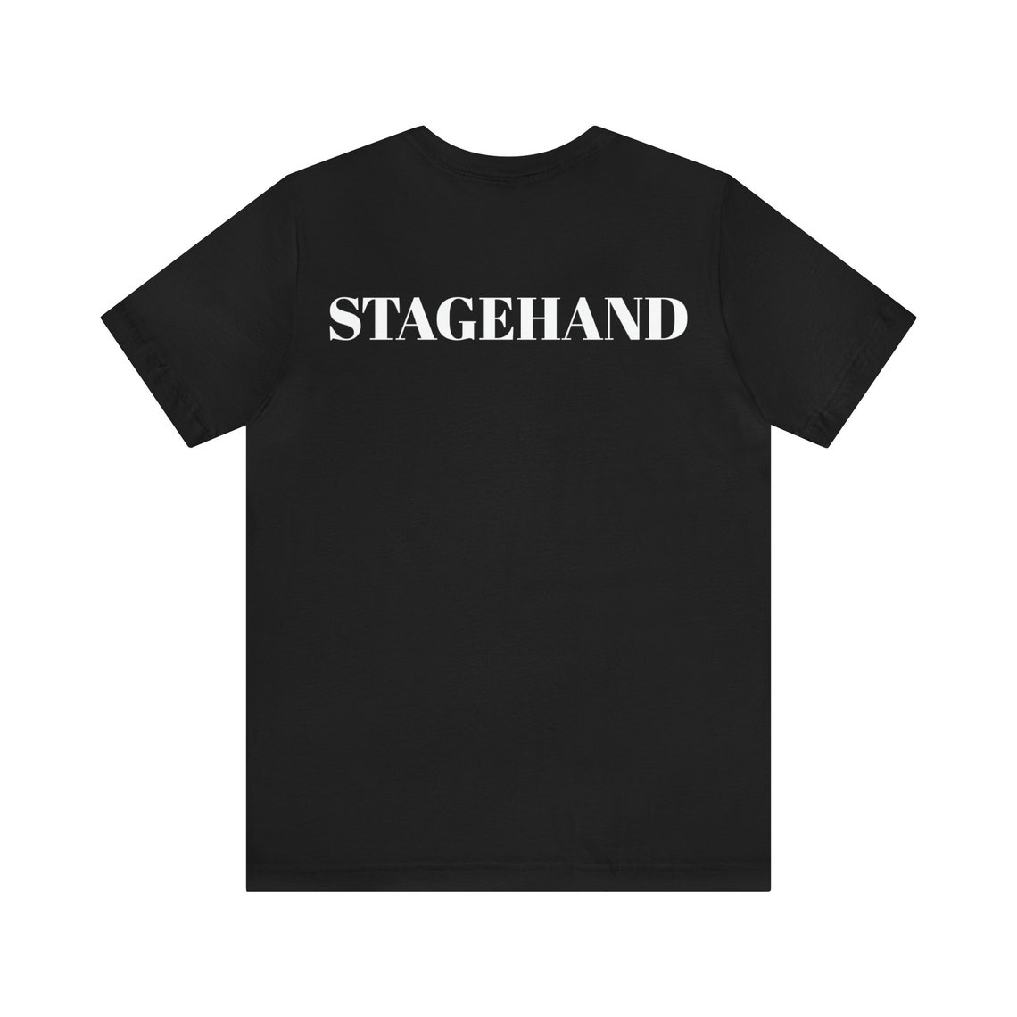 STAGEHAND Black Short Sleeve Shirt Print on Front and Back - Etsy