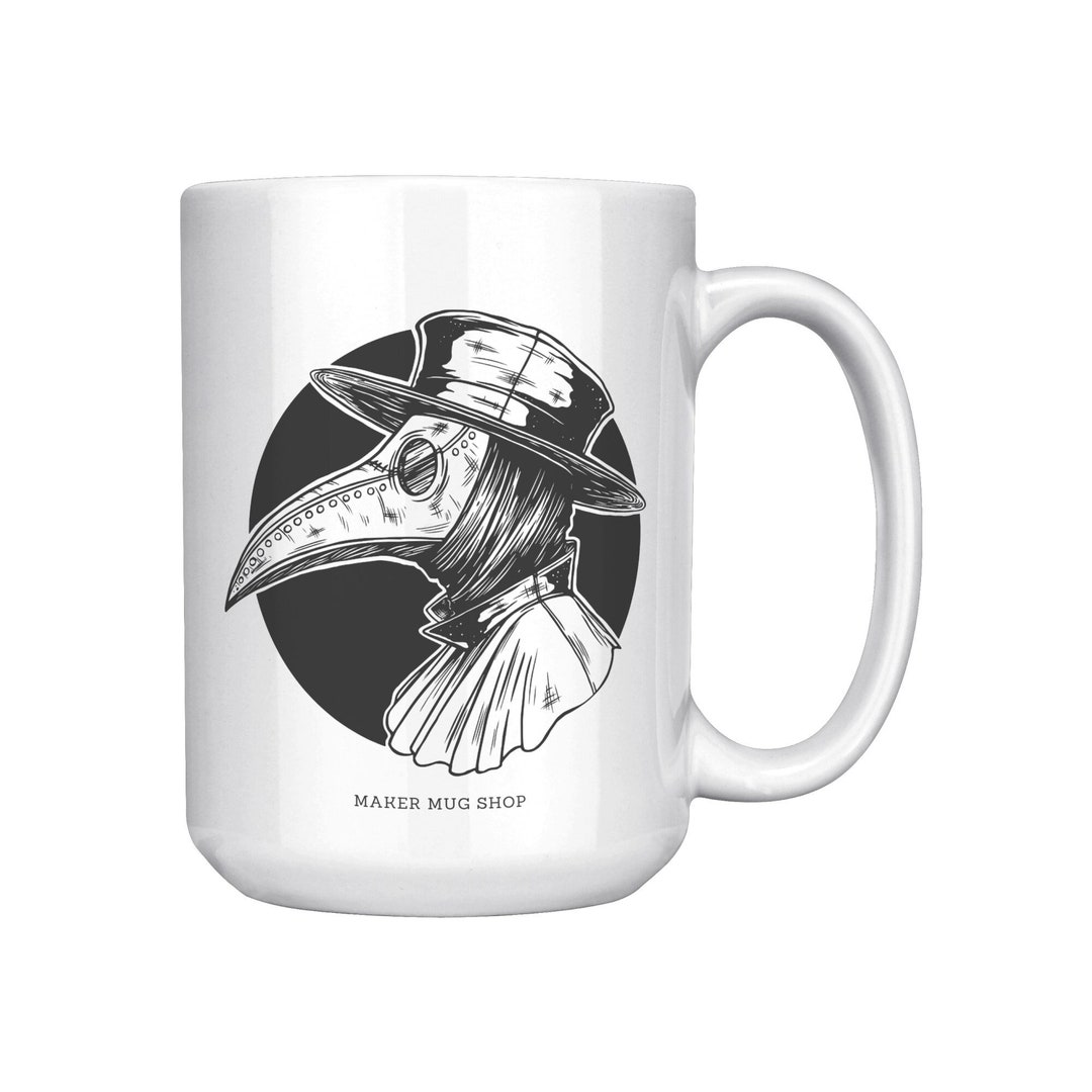 Plague Doctor Mug, Plague Doctor Mask, Medieval Doctor, Pandemic Era, Steampunk Mask, Black ...