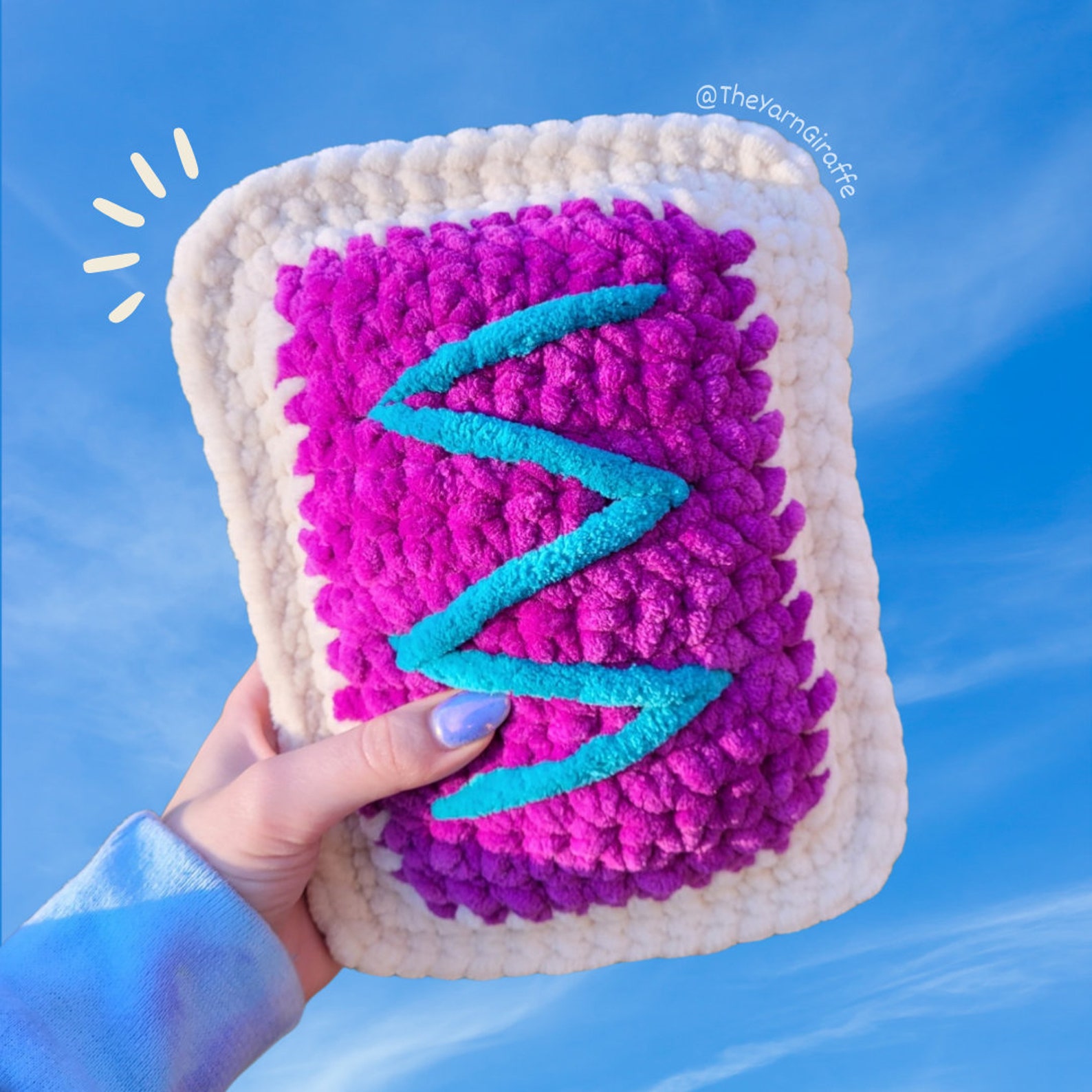 Toaster Pastry Crochet Pattern, No-sew, Crochet Pillow Pattern, Crochet ...