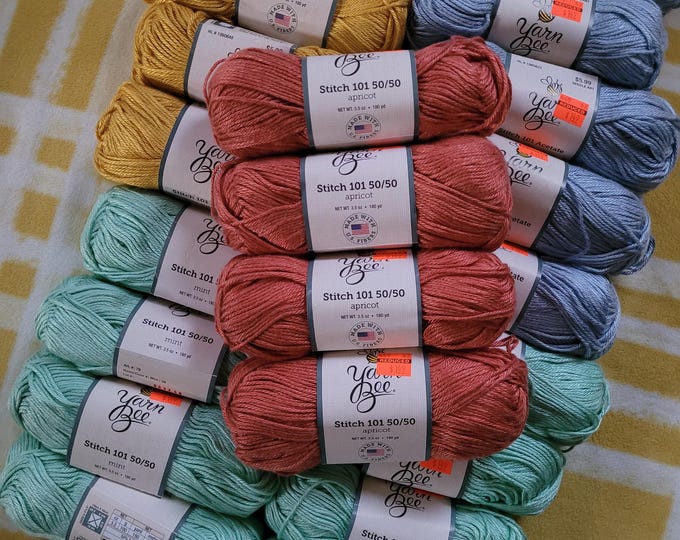 Yarn Bee Stitch 101 Acetate, Stitch 101 50/50, Worsted, Destash Yarn ...