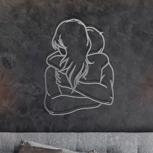 Hugging Couple Metal Wall Art ,romantic Wall Decor , Couple Wall Art ...