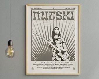 Mitski Poster, Mitski Wall Art Set of 9, Vintage Mitski Poster, Retro ...