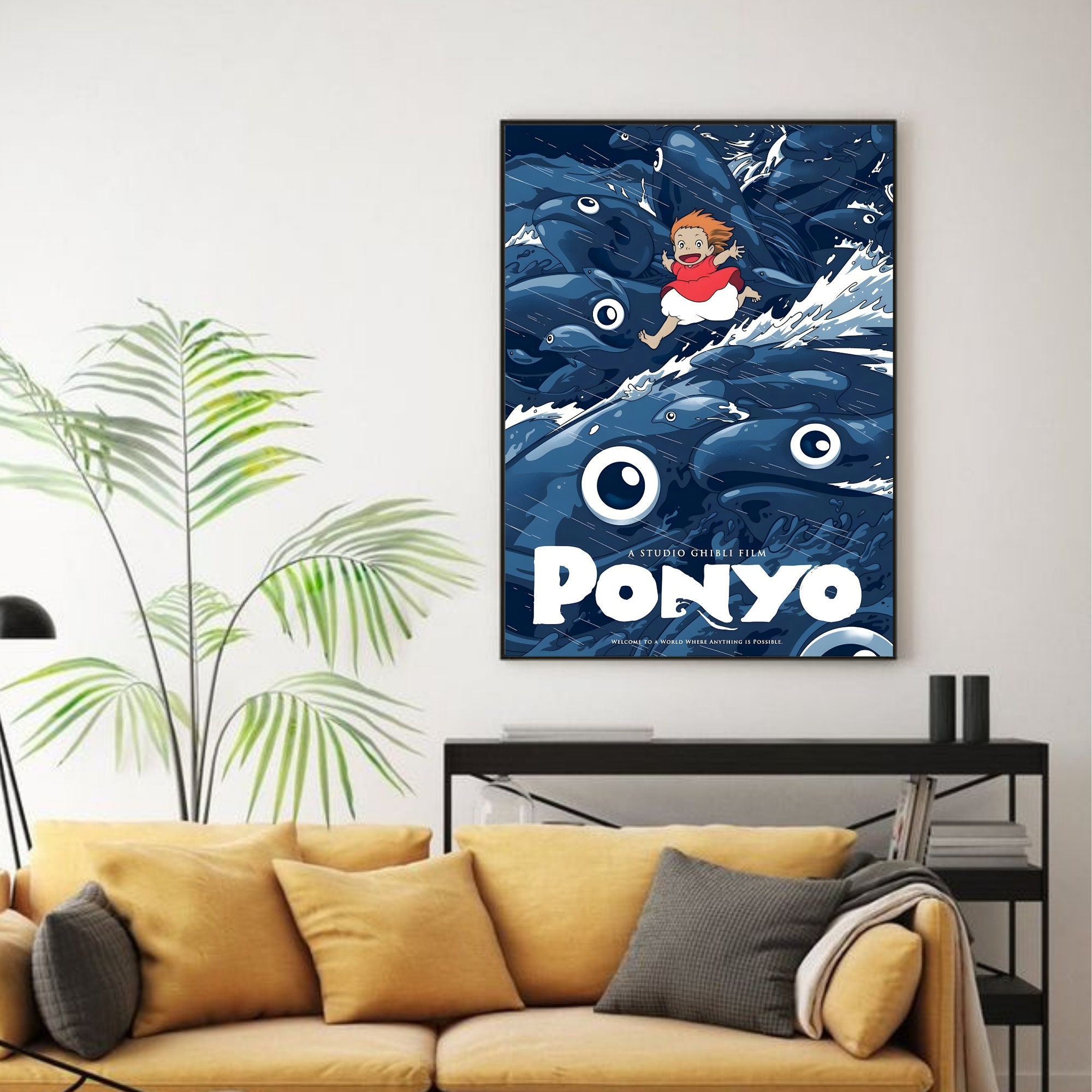 Ponyo Poster, Ponyo Wall Art, Ponyo Movie Poster, Anime Poster, Studio ...