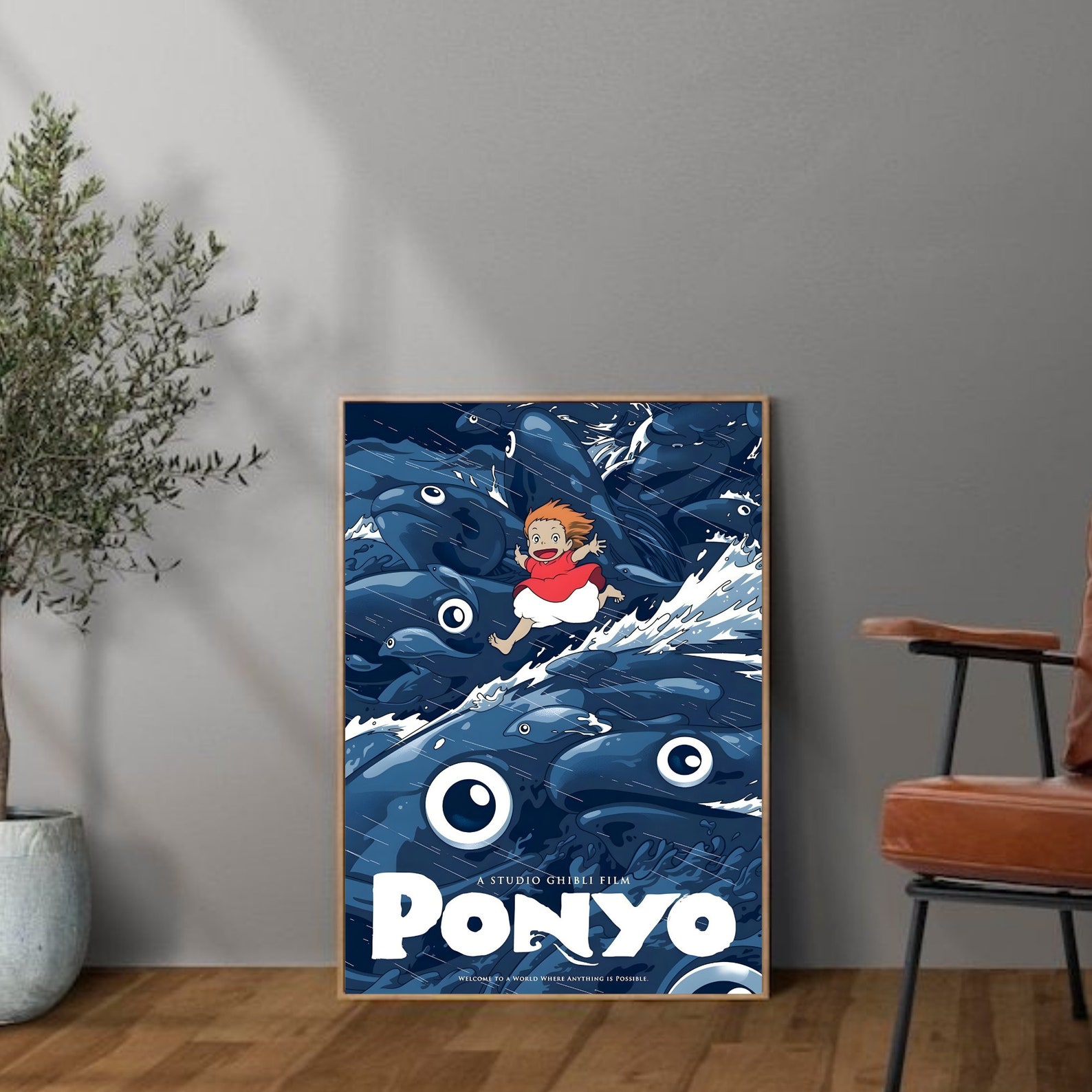 Ponyo Poster, Ponyo Wall Art, Ponyo Movie Poster, Anime Poster, Studio ...