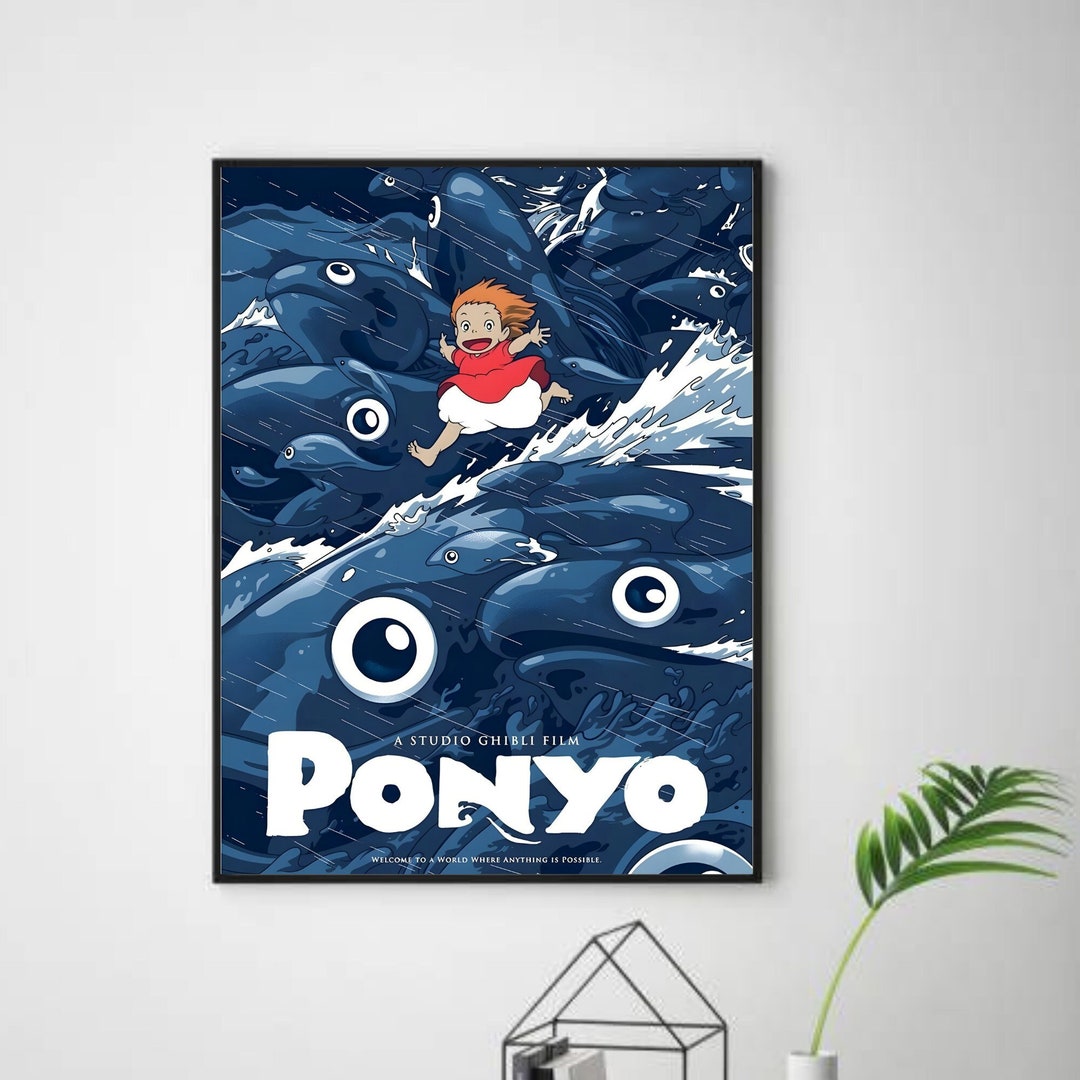 Ponyo Poster, Ponyo Wall Art, Ponyo Movie Poster, Anime Poster, Studio ...