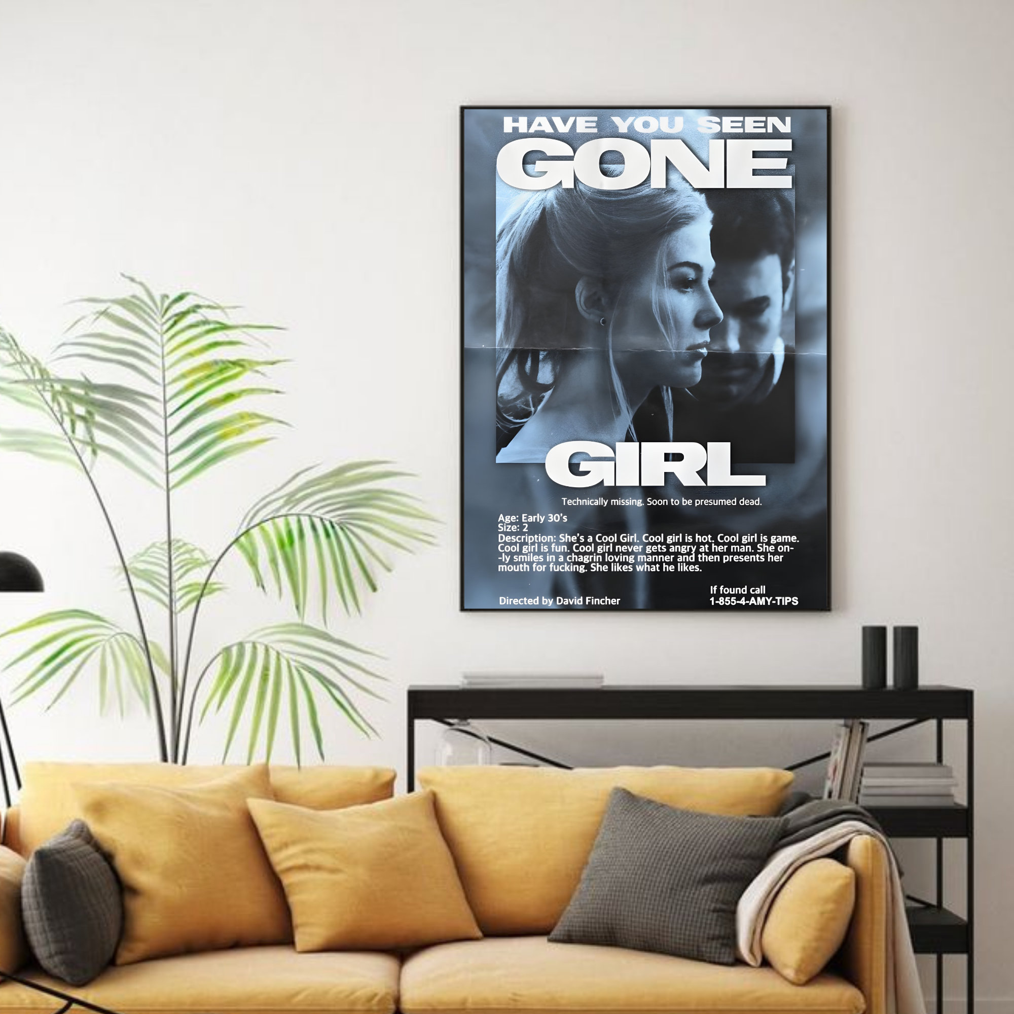 Gone Girl Poster, Gone Girl Wall Art, Movie Poster, Gone Girl Movie ...