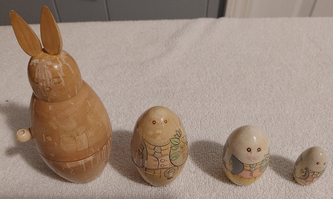 Vintage Handcrafted Easter Nesting Dolls - Etsy