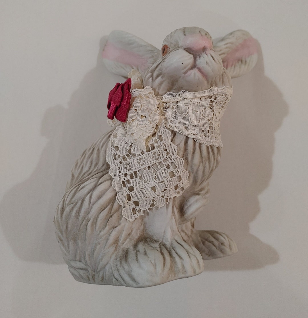 Vintage Porcelain Easter Rabbit Figurine - Etsy