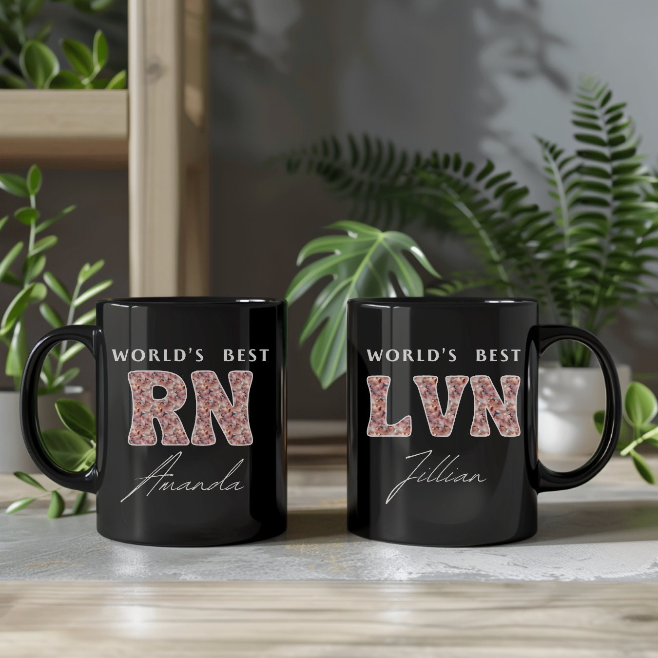 11oz/15oz PERSONALIZED World's Best LVN Ceramic Coffee Mug Nurse ...