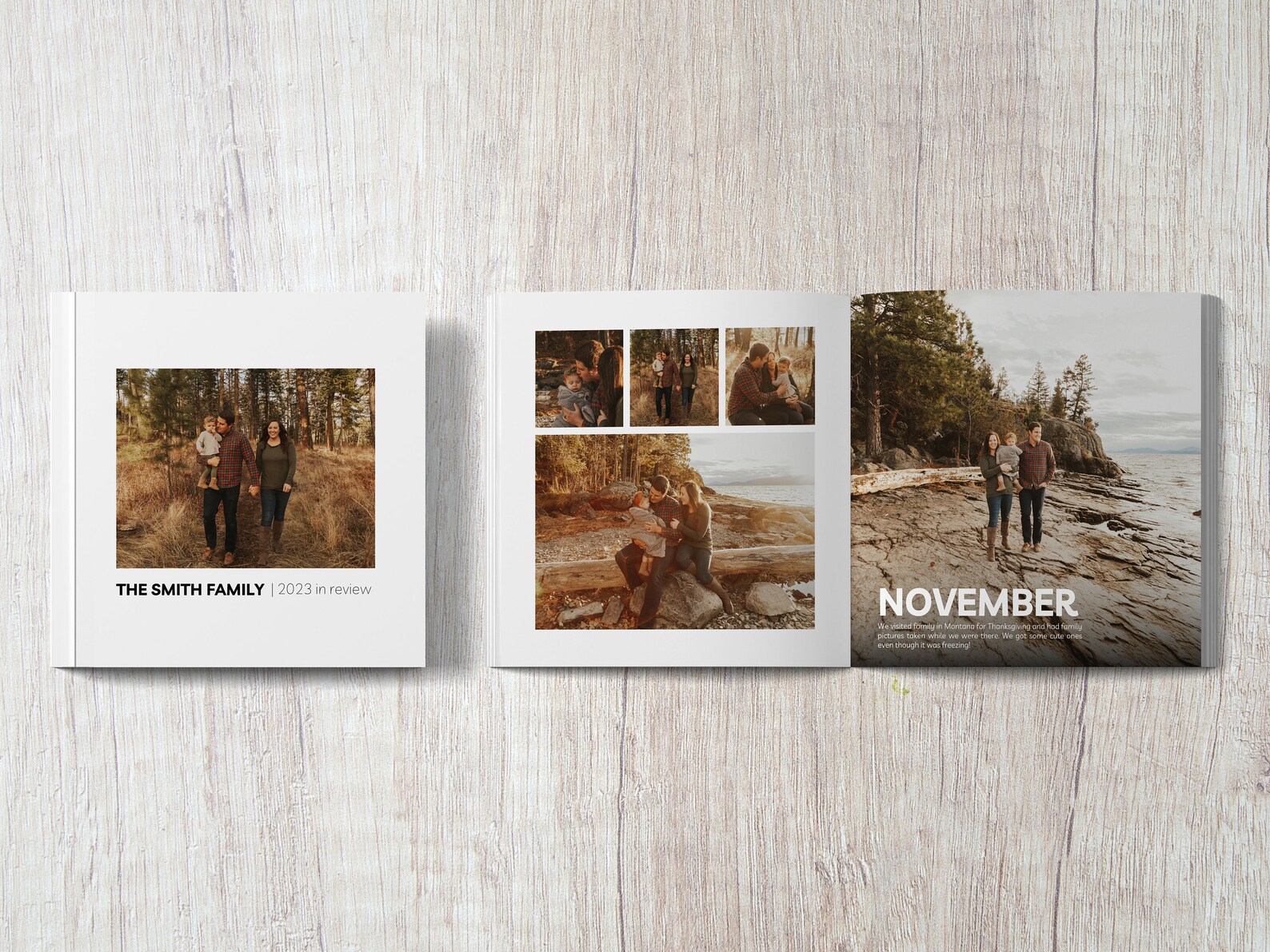 Year in Review Photo Book Template, Photo Album Template, Editable ...