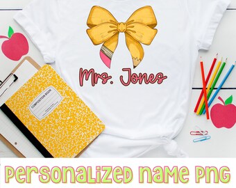Custom Name Png, Teacher Name Png, Personalized Name Png, Personalized ...