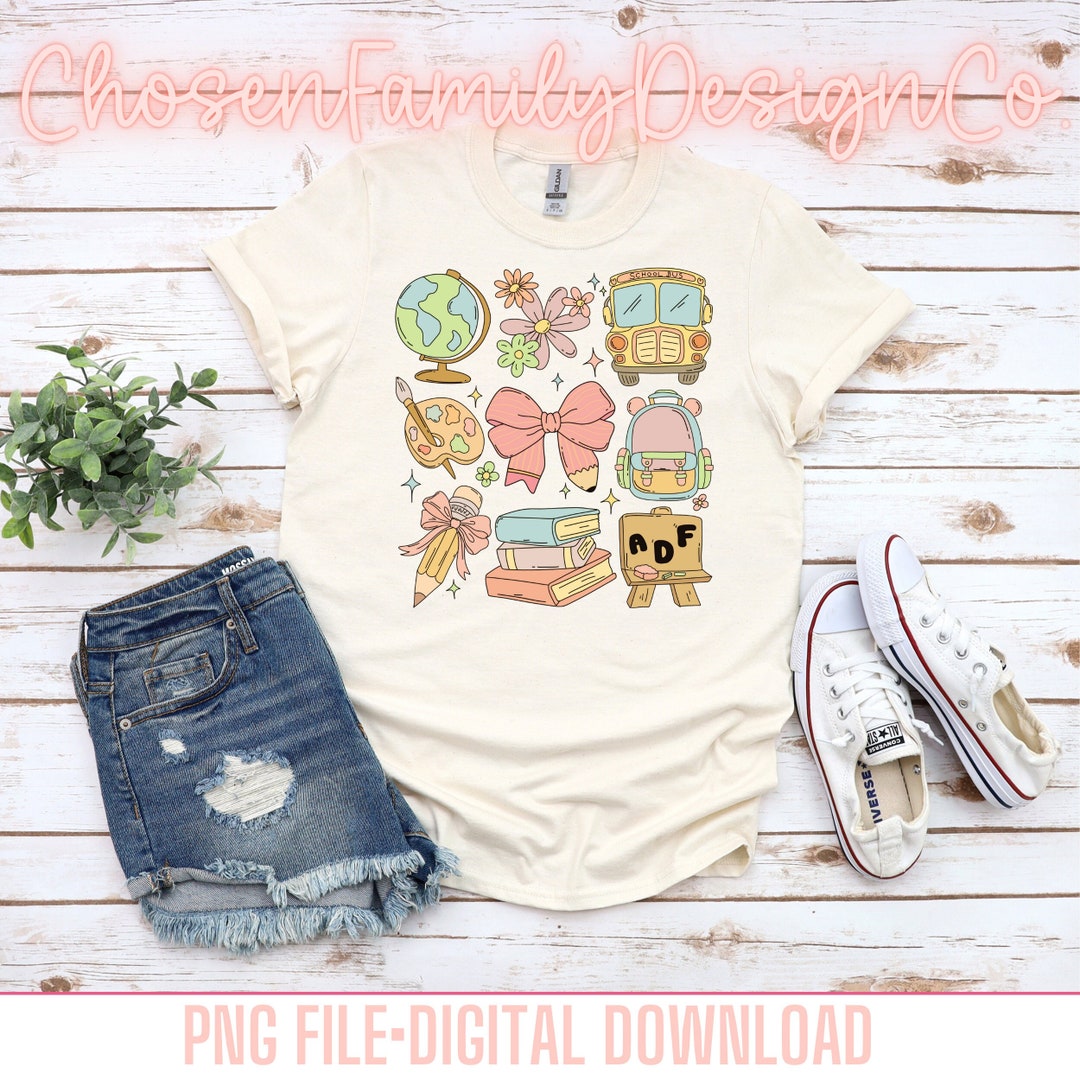 Back to School Coquette PNG, Back to School PNG, Retro Teacher Png ...